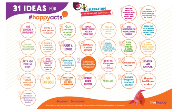 Live Happy Celebrates International Day of Happiness With 10th Annual # ...